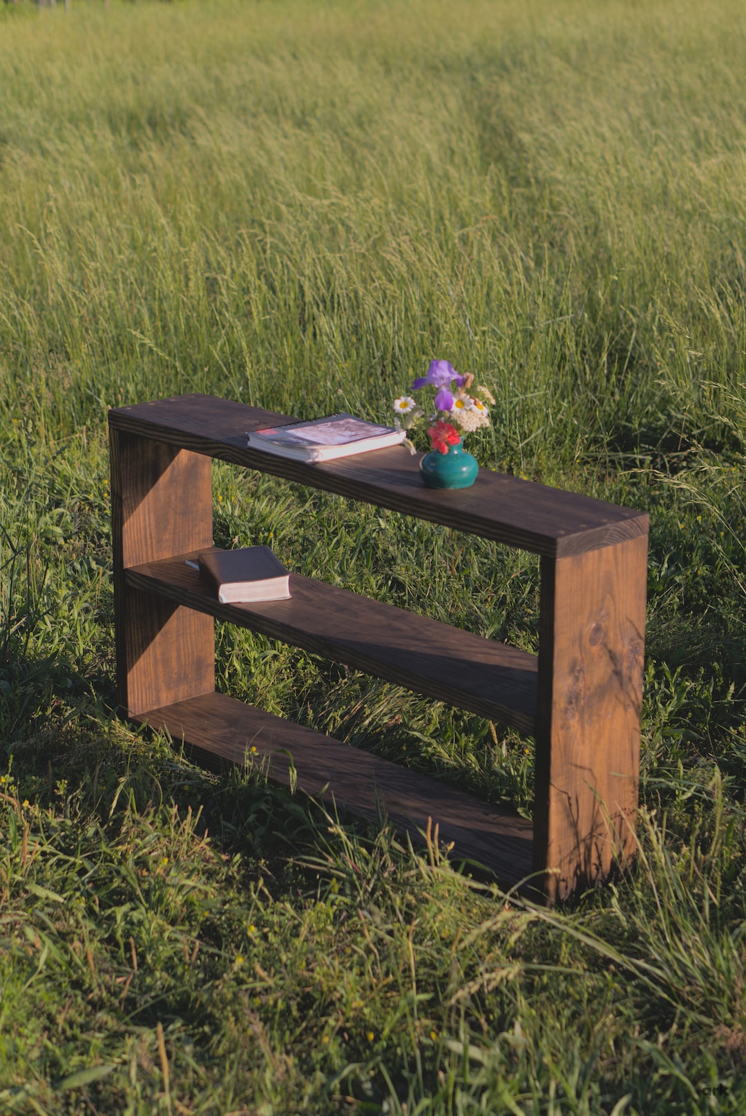 Rustic Storage Unit Made From Solid Wood | Wooden Bookshelf ...