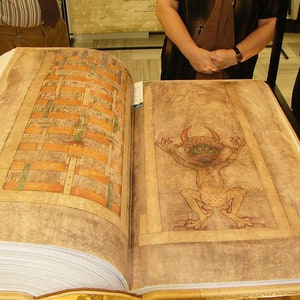 CODEX GIGAS Devil's Bible Reproduction Medieval Manuscript, Deluxe ...
