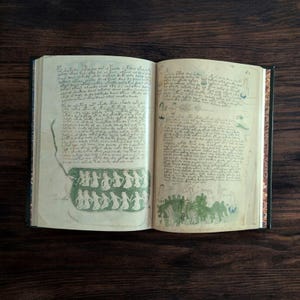 Voynich Manuscript Facsimile Faithful Leatherbound Reproduction ...