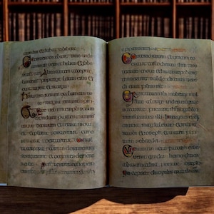 Book of Kells 800 AD Kell's Manuscript Facsimile Full-size Color ...