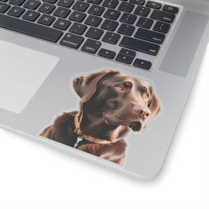 Chocolate Lab Sticker Kisscut Vinyl Decal - Etsy
