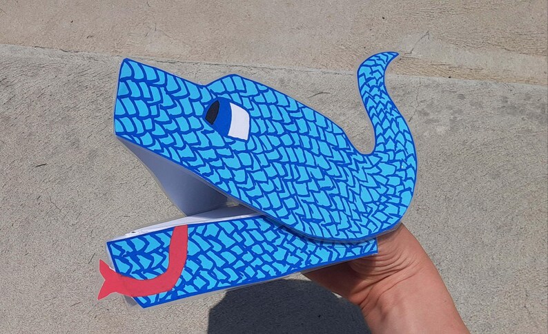 Dragon Hand Puppet. Snake Dragon. Paper Dragon Puppet - Etsy