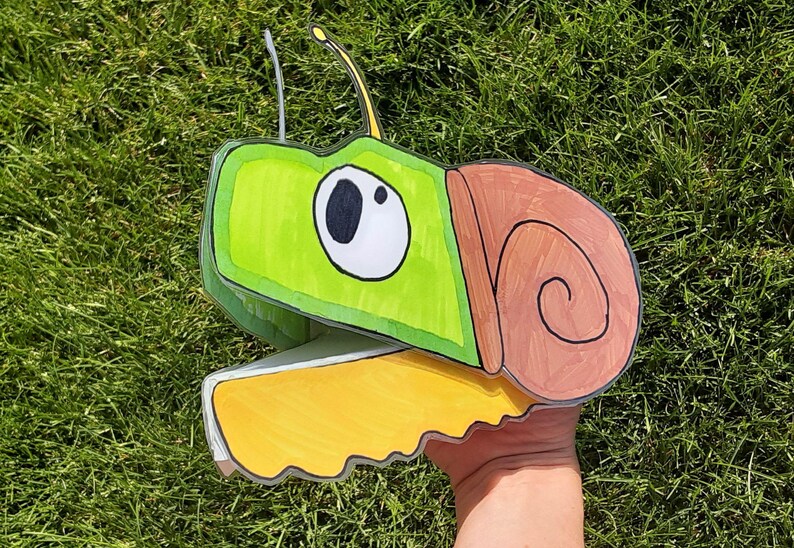 Dragon Hand Puppet. Snail Dragon. Paper Dragon Puppet - Etsy