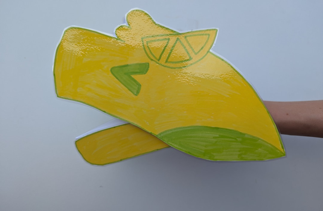 Dragon Hand Puppet. Lemon Lime Dragon. Paper Dragon Puppet. - Etsy