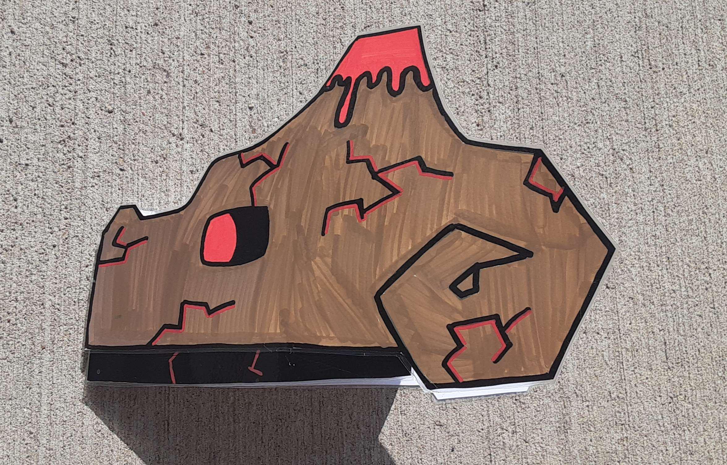 Dragon Hand Puppet. Volcano Dragon. Paper Dragon Puppet - Etsy