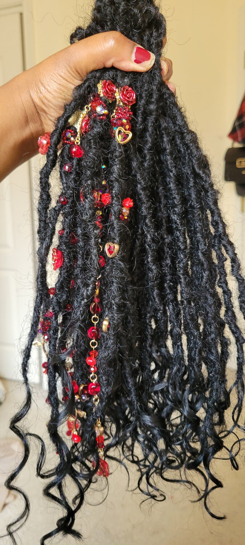 Rose Charm Crochet Locs - Etsy