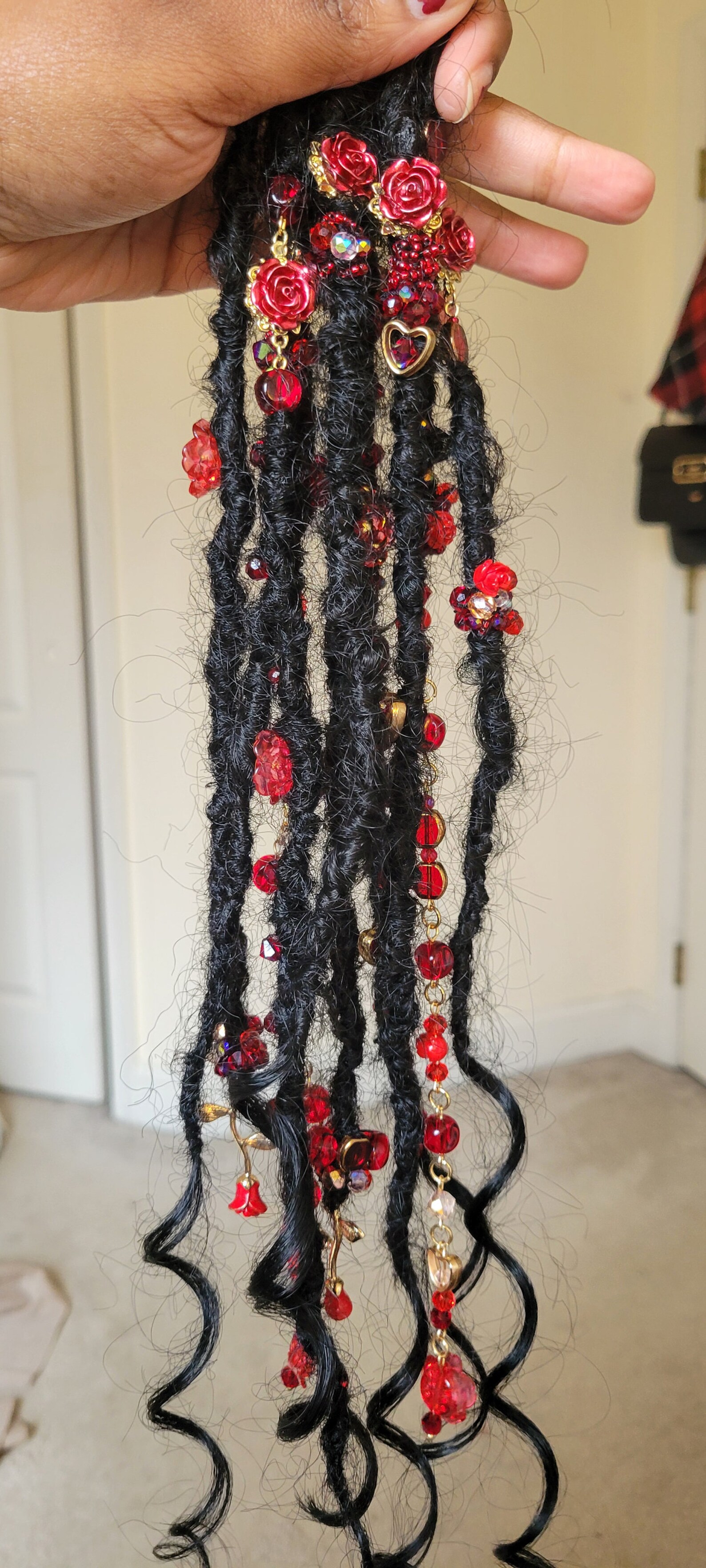 Rose Charm Crochet Locs - Etsy