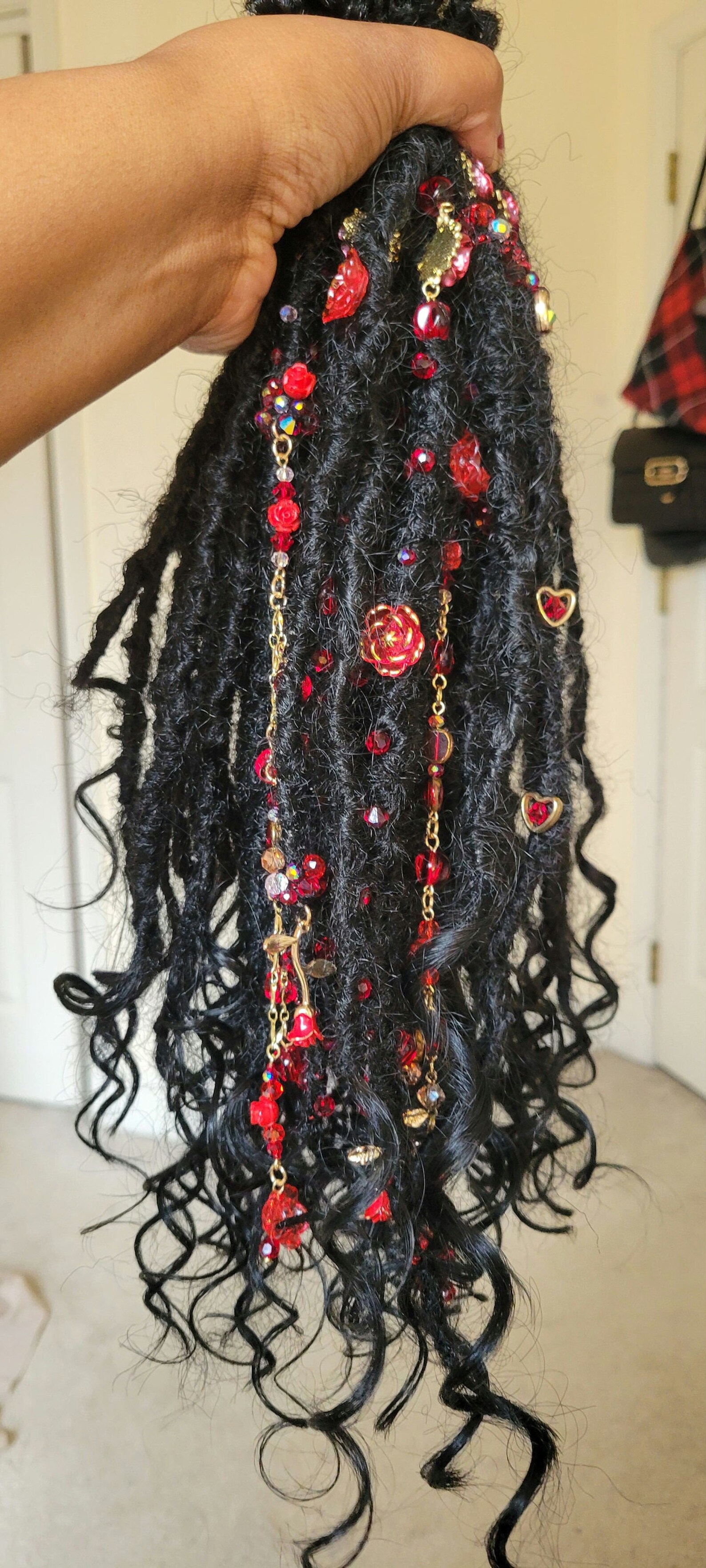 Rose Charm Crochet Locs - Etsy