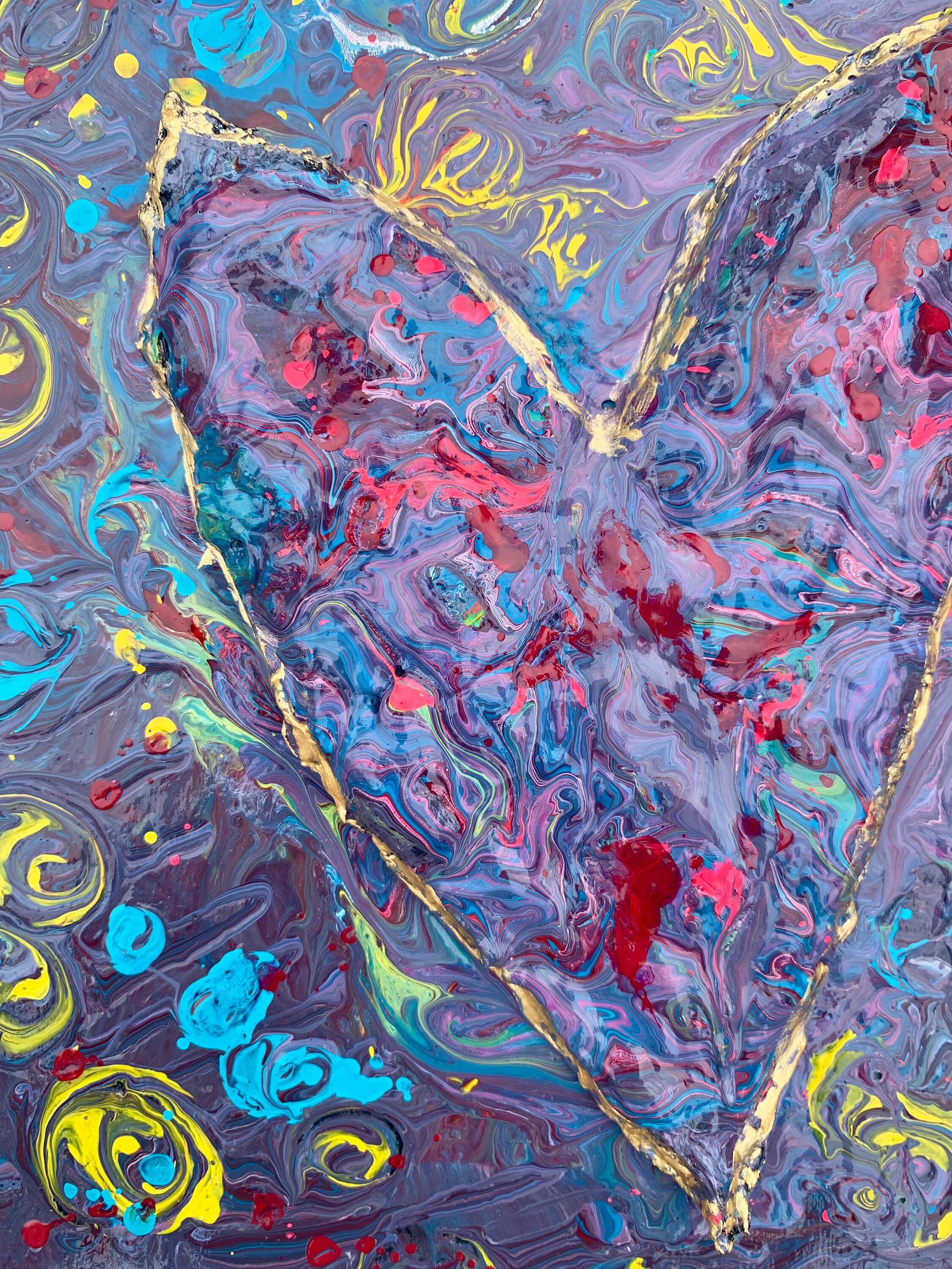 Tracey Ann Finley Original Folk Art Graffiti Style HEART Painting 8x8 ...