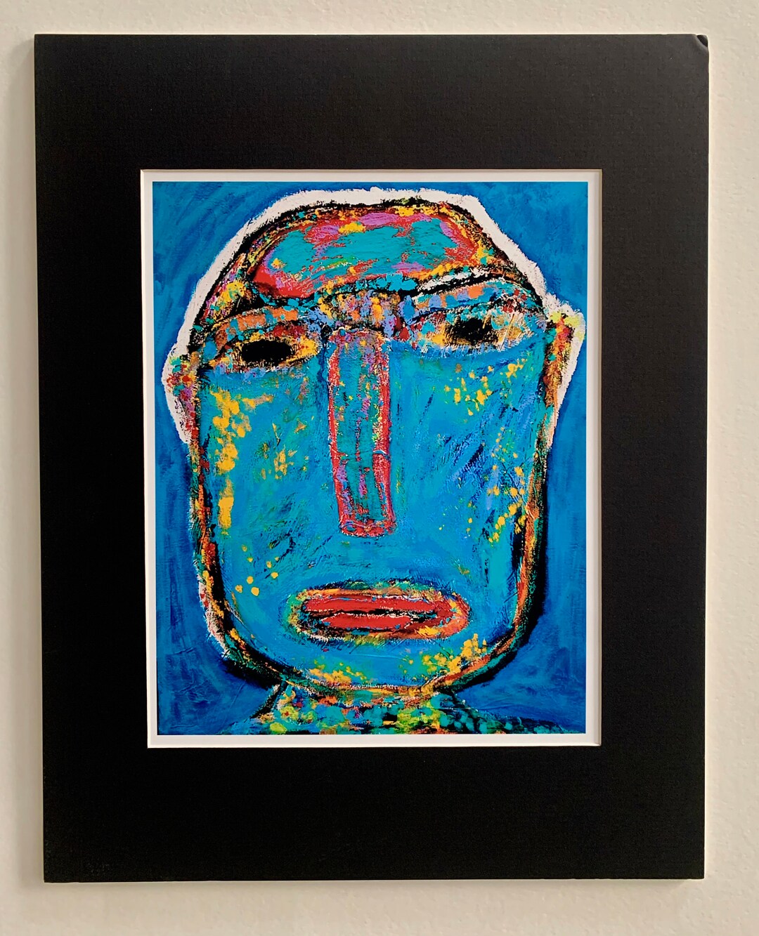 Tracey Ann Finley Matted 11x14 Print Colorful Portrait Man Face From My ...