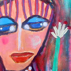 Tracey Ann Finley Original Mixed Media Paper Painting 18x24 Diva Series ...