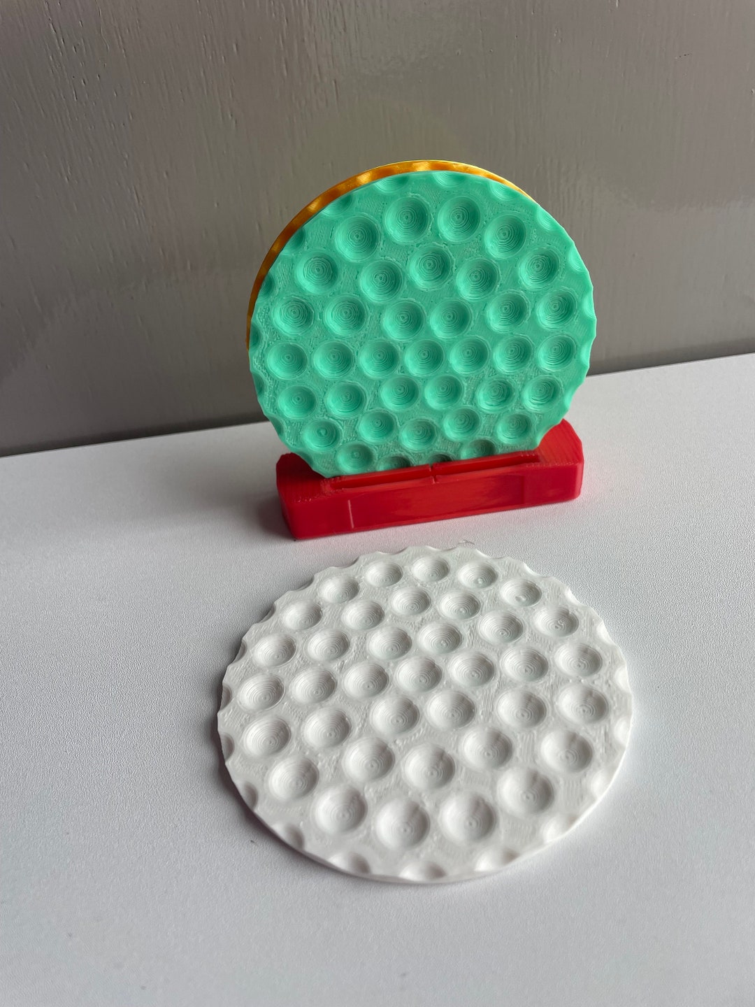 Golf Ball Coasters With Putter Stand - Etsy