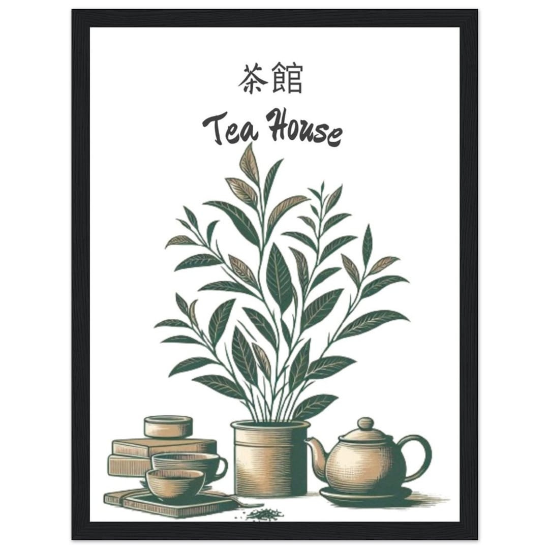 Traditional Tea House Art Classic Tea Set Illustration, Premium ...