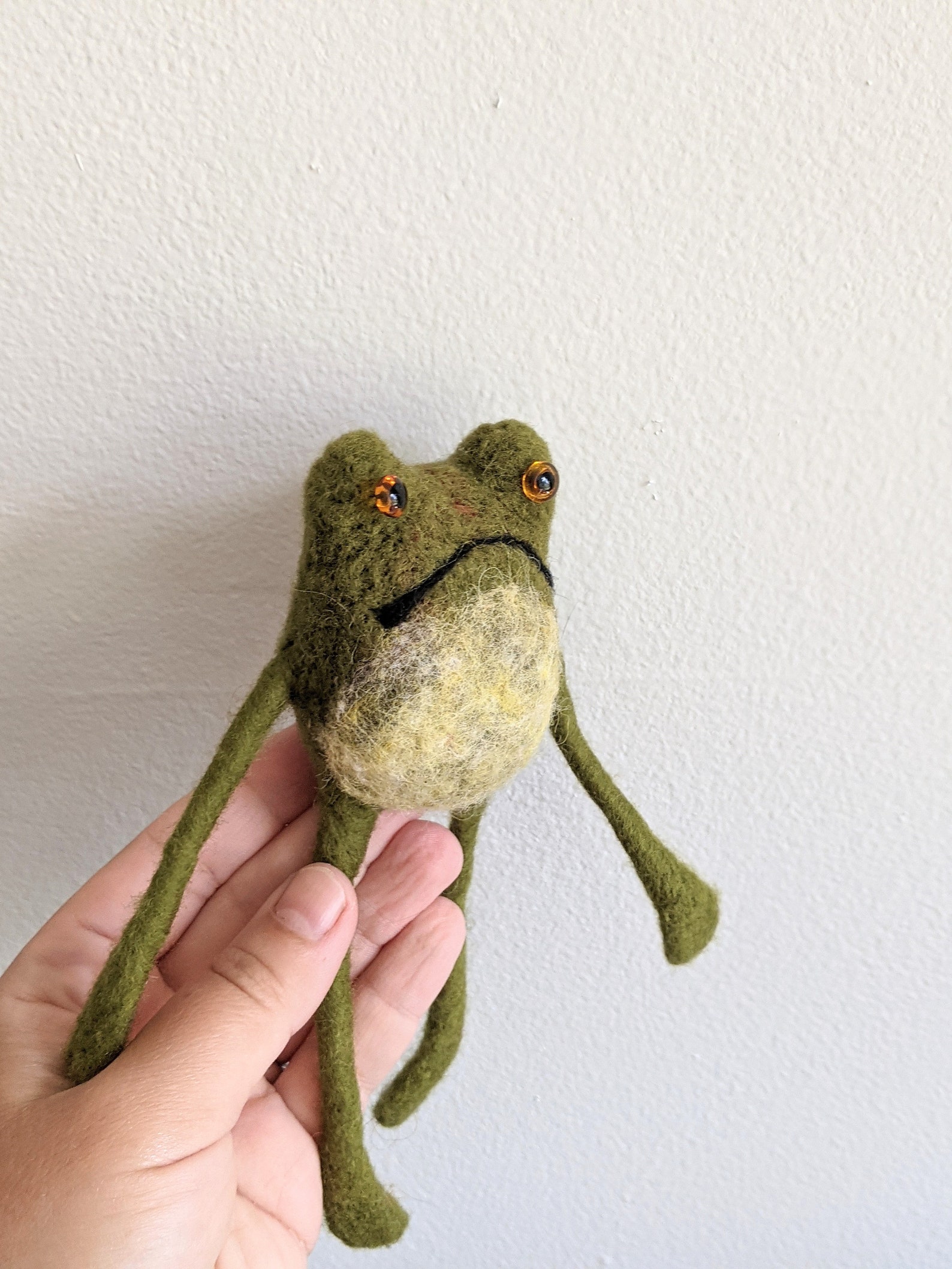 Needle Felted Frog Toad Art Needle Felted Animal - Etsy UK