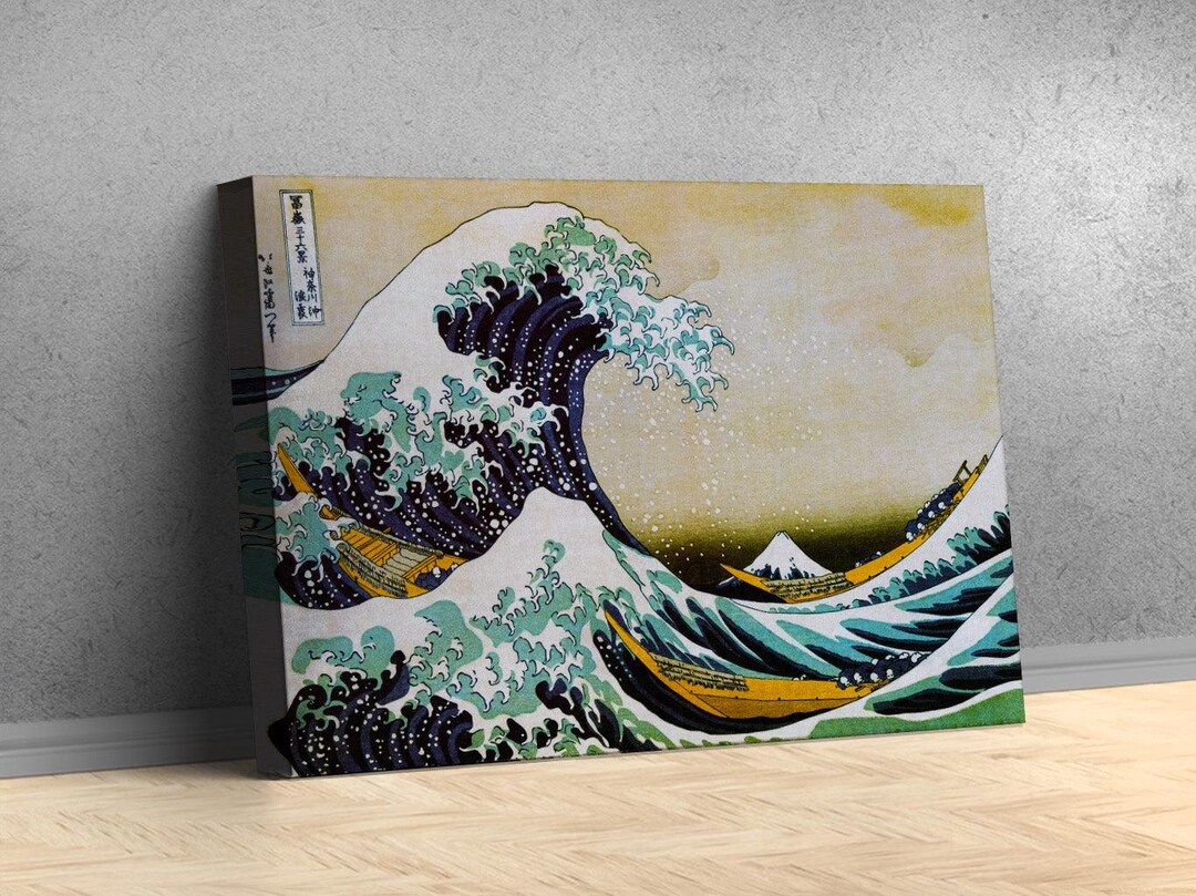 The Great Wave Canvas - Etsy