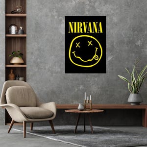 Nirvana Smiley Poster - Etsy