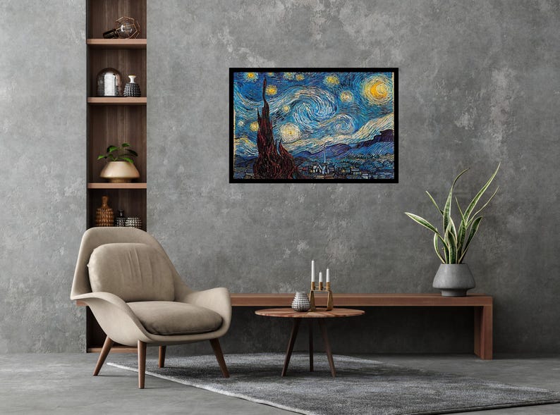 Van Gogh Starry Night Poster - Etsy