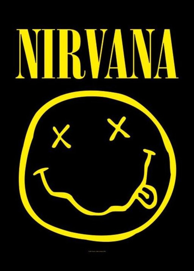 Nirvana Smiley Poster - Etsy