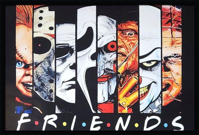 Slasher Horror Friends Poster - Etsy