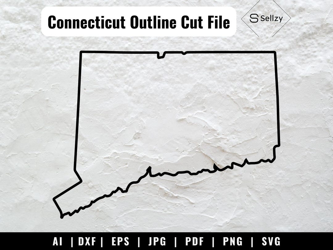 Connecticut Outline SVG Files | Connecticut Cut Files | Connecticut ...