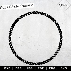 Rope Circle Frame SVG | Rope Circle Frame Border SVG Files | Rope ...