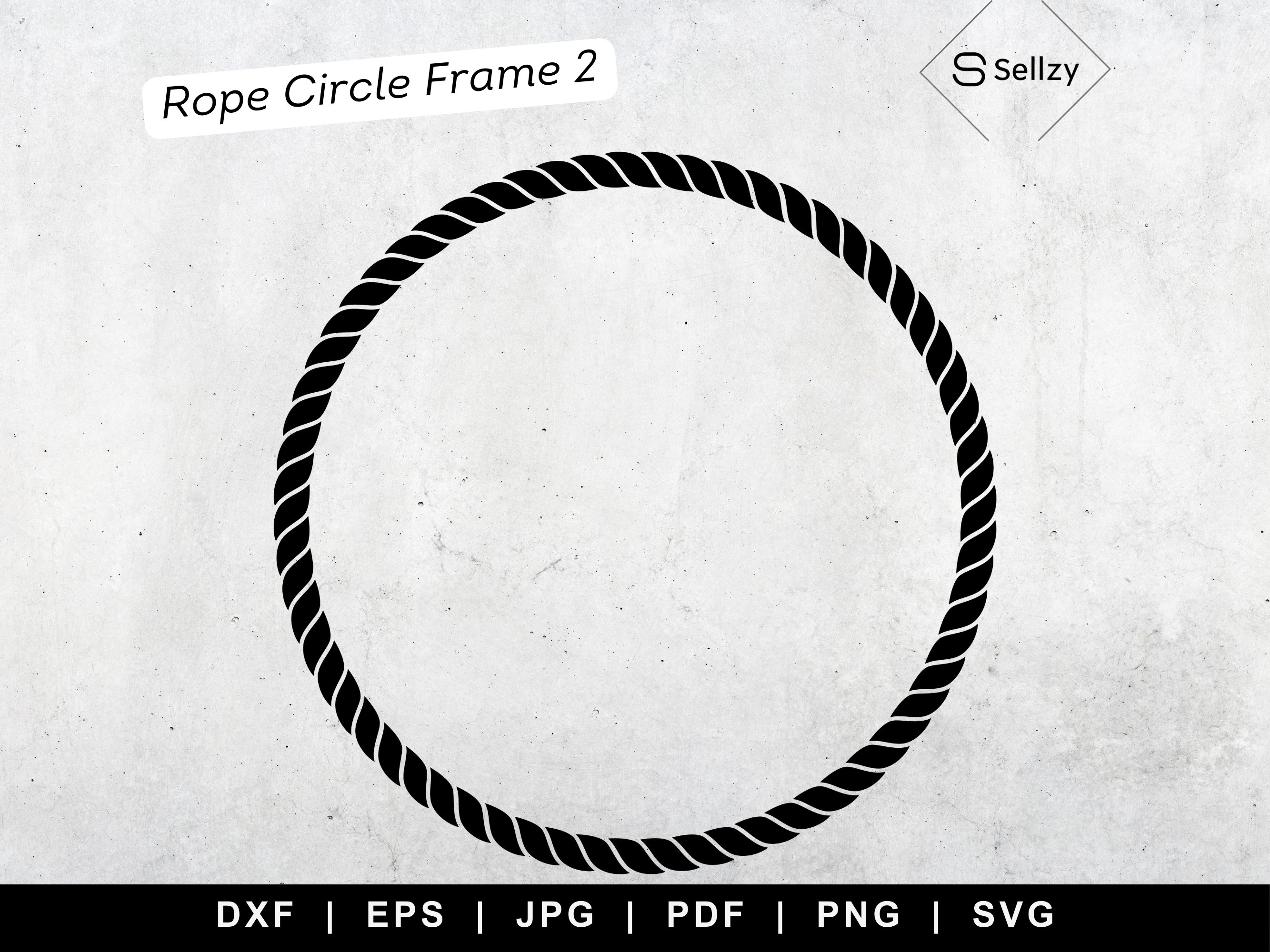 Rope Circle Frame SVG | Rope Circle Frame Border SVG Files | Rope ...