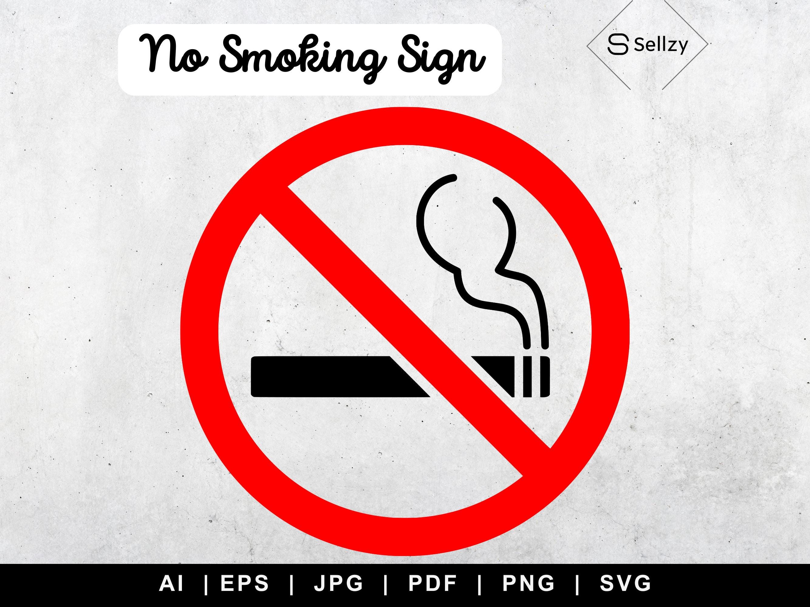 No Smoking Sign SVG | No Smoking Sign PNG | No Smoking Clipart | No ...