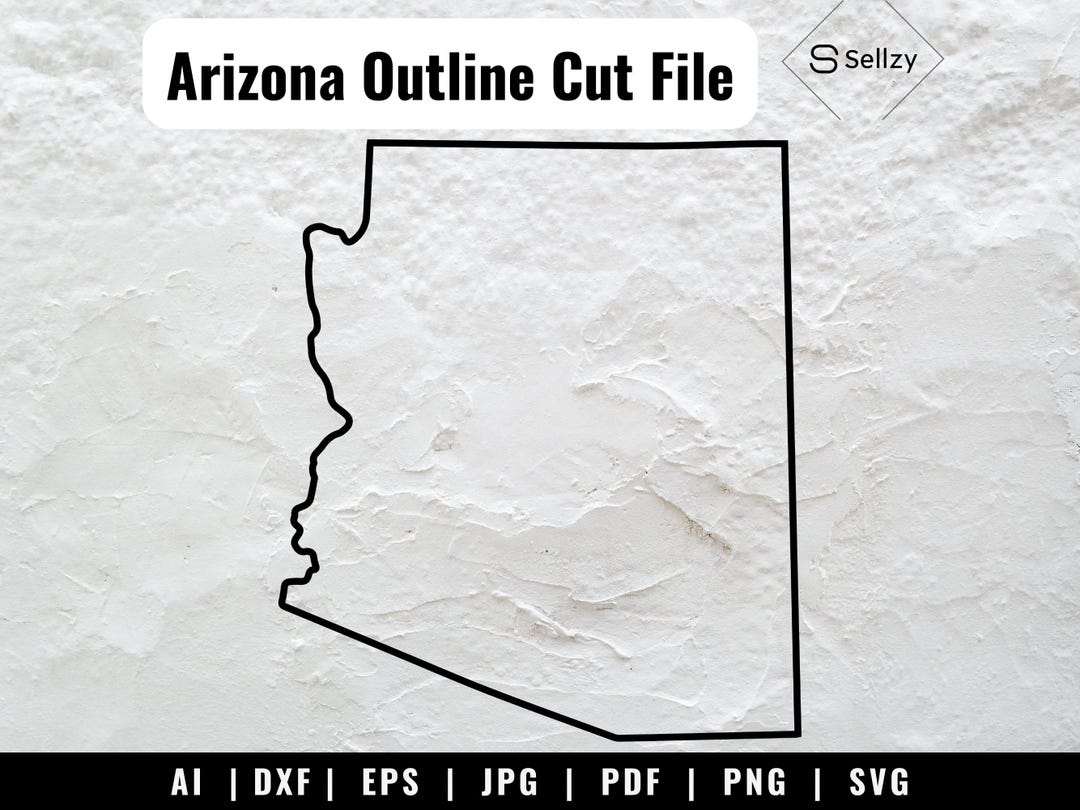 Arizona Outline SVG Files | Arizona Cut Files | Arizona Outline PNG ...