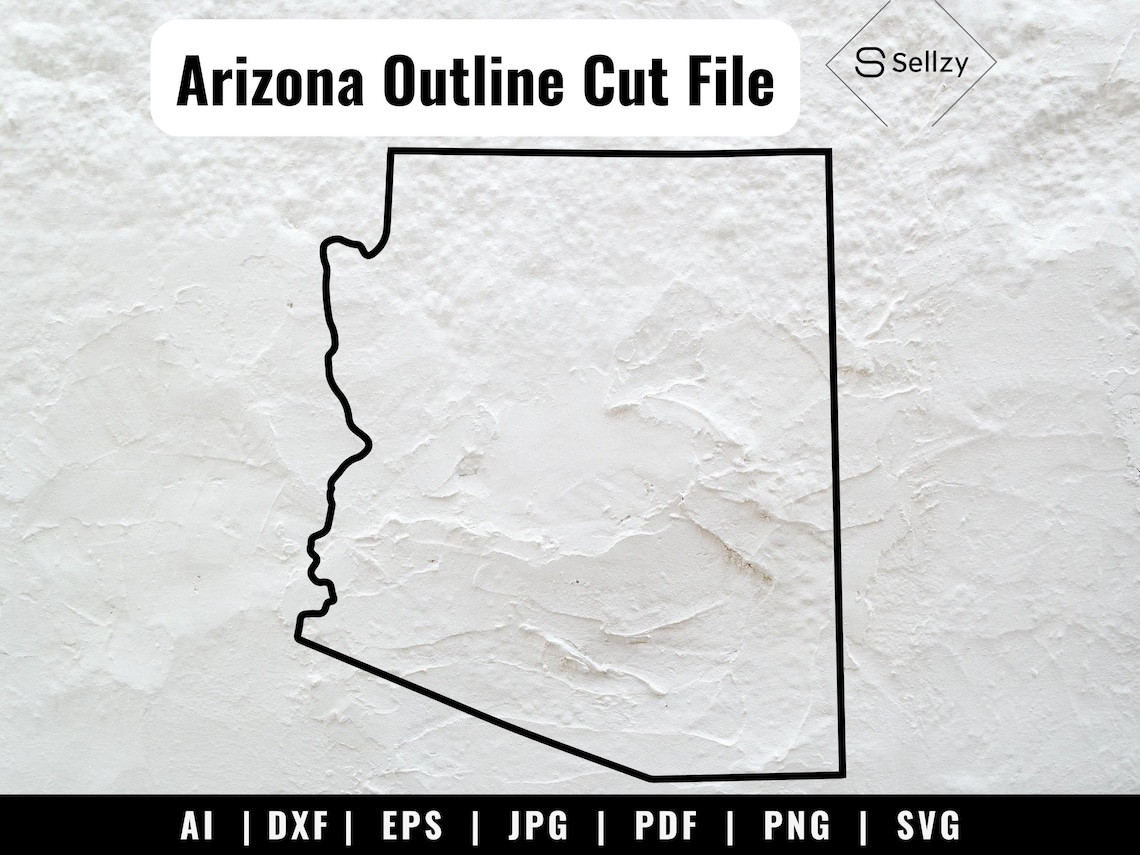 Arizona Outline SVG Files | Arizona Cut Files | Arizona Outline PNG ...