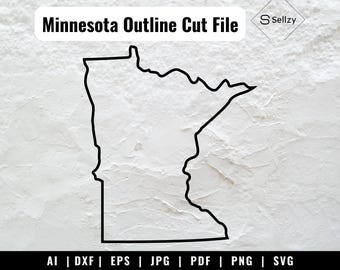 Minnesota Outline SVG Files | Minnesota Silhouette SVG Files ...
