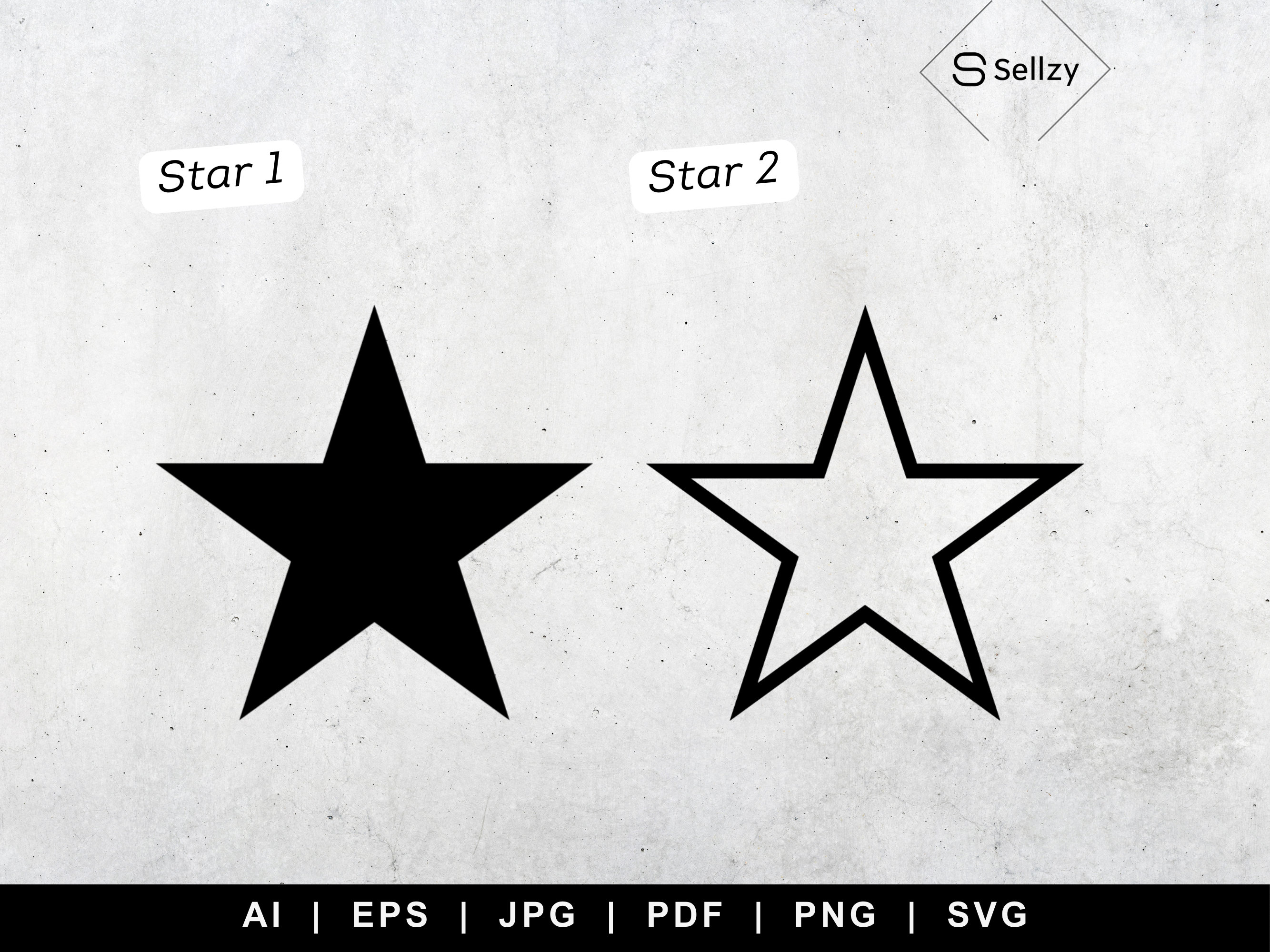 Star Bundle SVG | Star Icon SVG | Star Clipart | Star Outline SVG ...