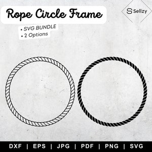 Rope Circle Frame SVG | Rope Circle Frame Border SVG Files | Rope ...