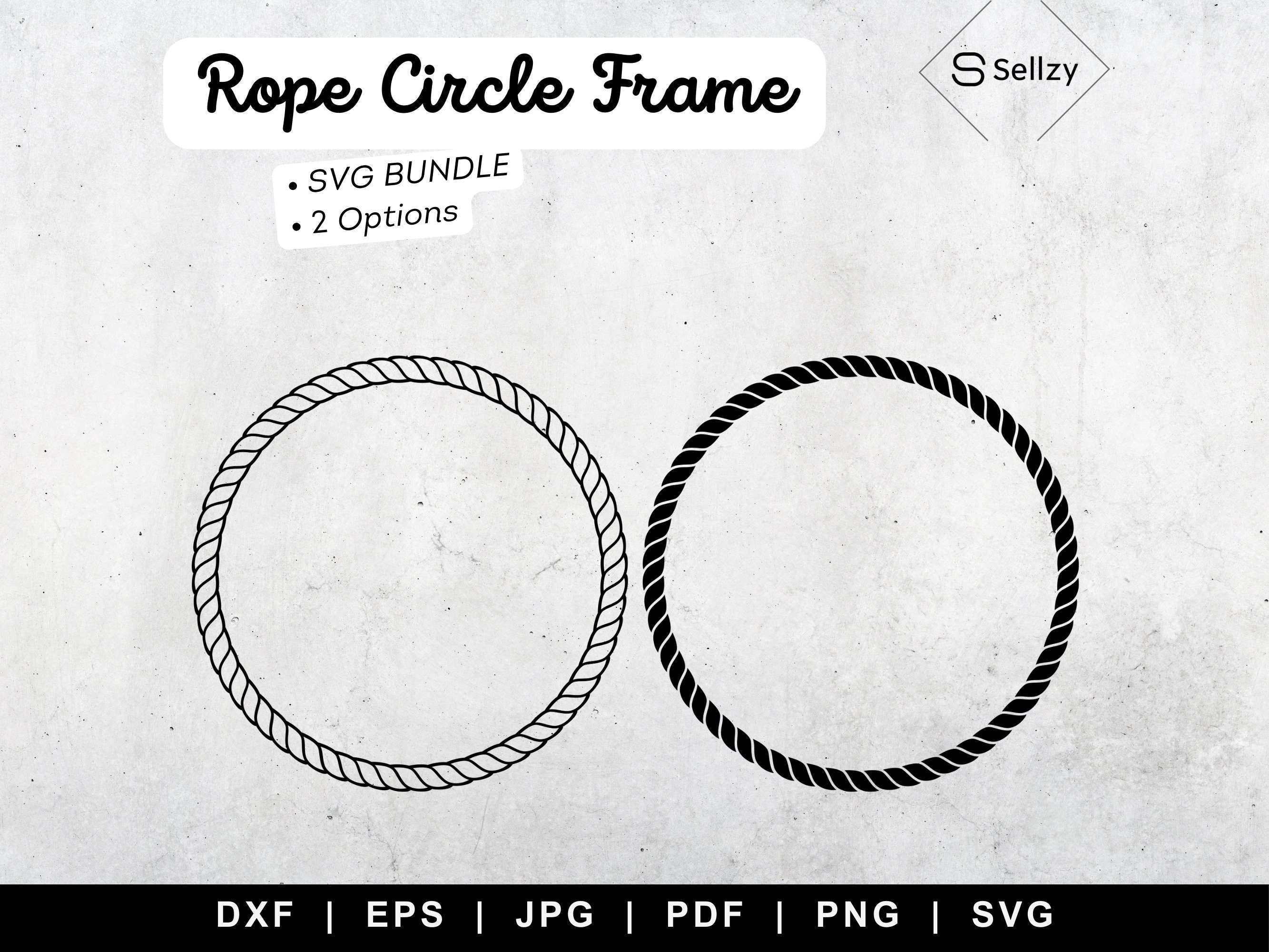Rope Circle Frame SVG | Rope Circle Frame Border SVG Files | Rope ...