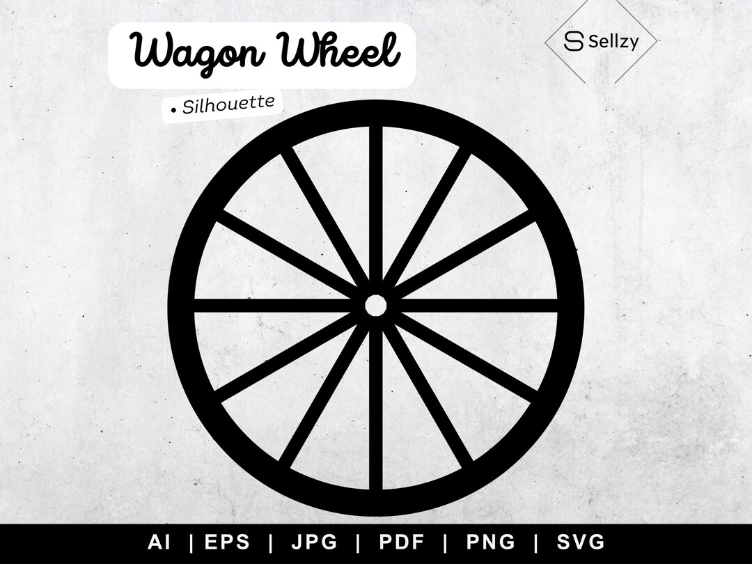 Wagon Wheel Icon SVG | Wagon Wheel Svg | Wagon Wheel Cricut Cut File ...