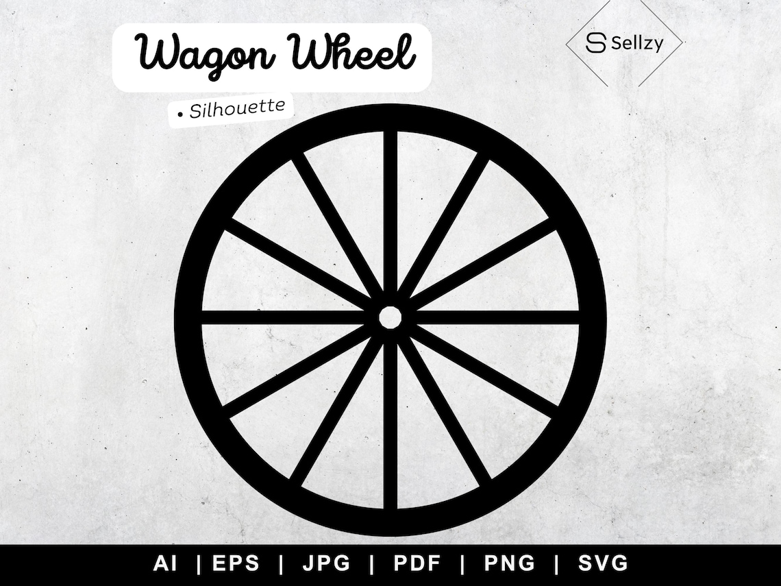 Wagon Wheel Icon SVG | Wagon Wheel Svg | Wagon Wheel Cricut Cut File ...