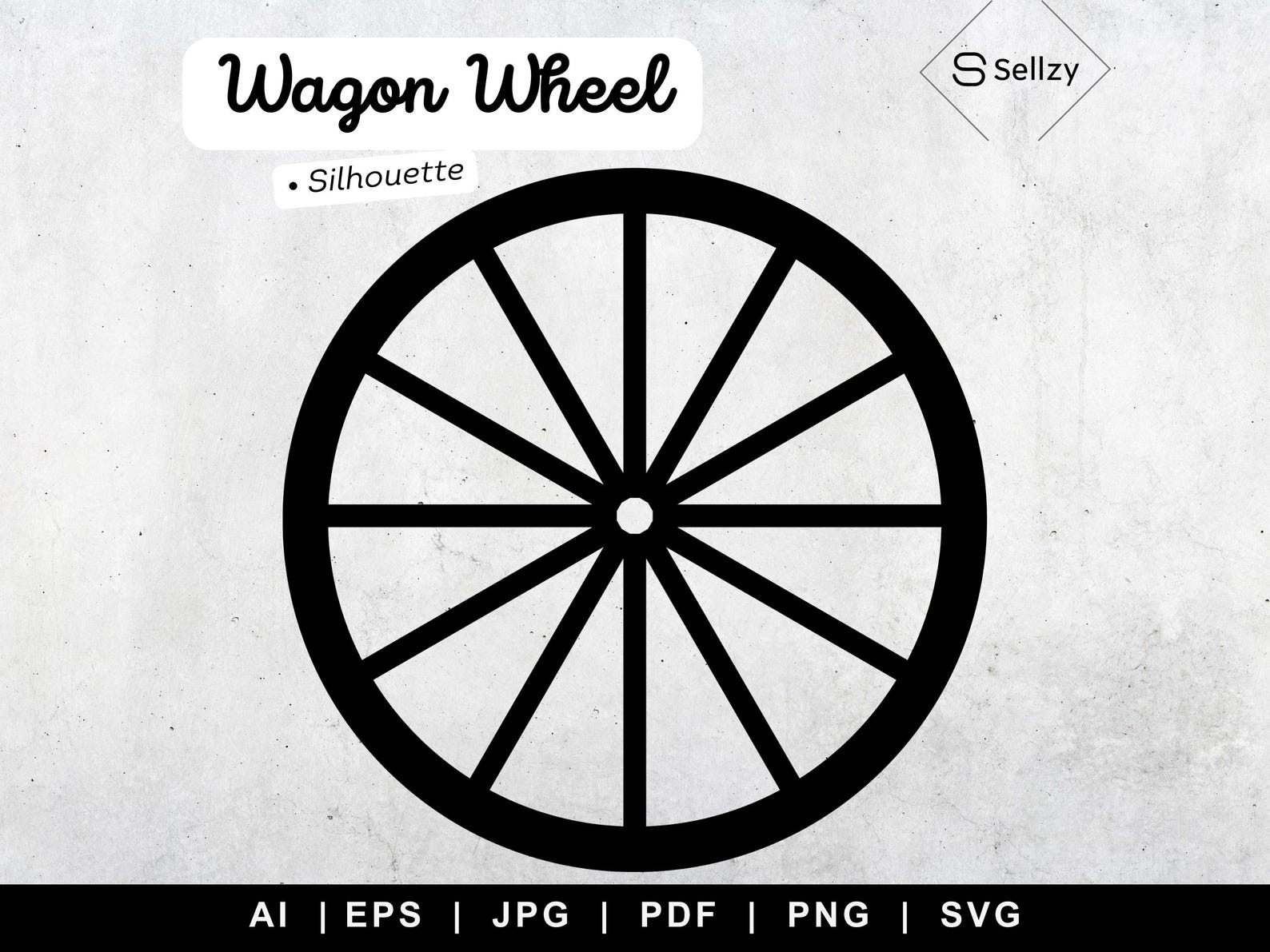 Wagon Wheel Icon SVG | Wagon Wheel Svg | Wagon Wheel Cricut Cut File ...