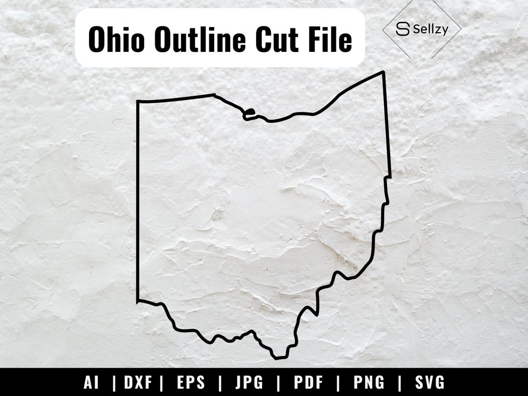 Ohio Outline SVG Files | Ohio Cut Files | Ohio Outline PNG | Ohio ...