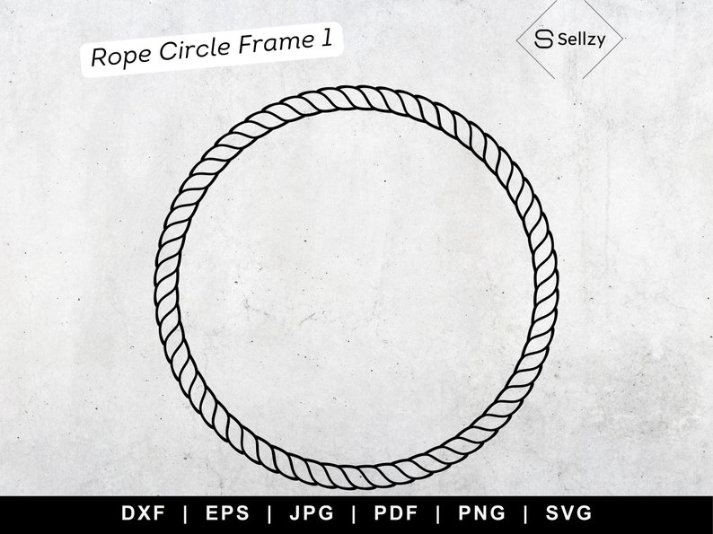 Rope Circle Frame SVG | Rope Circle Frame Border SVG Files | Rope ...