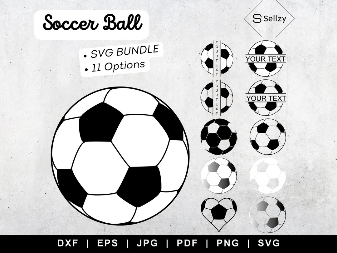 Soccer Ball Bundle SVG | Split Soccer Ball SVG | Soccer Ball SVG ...