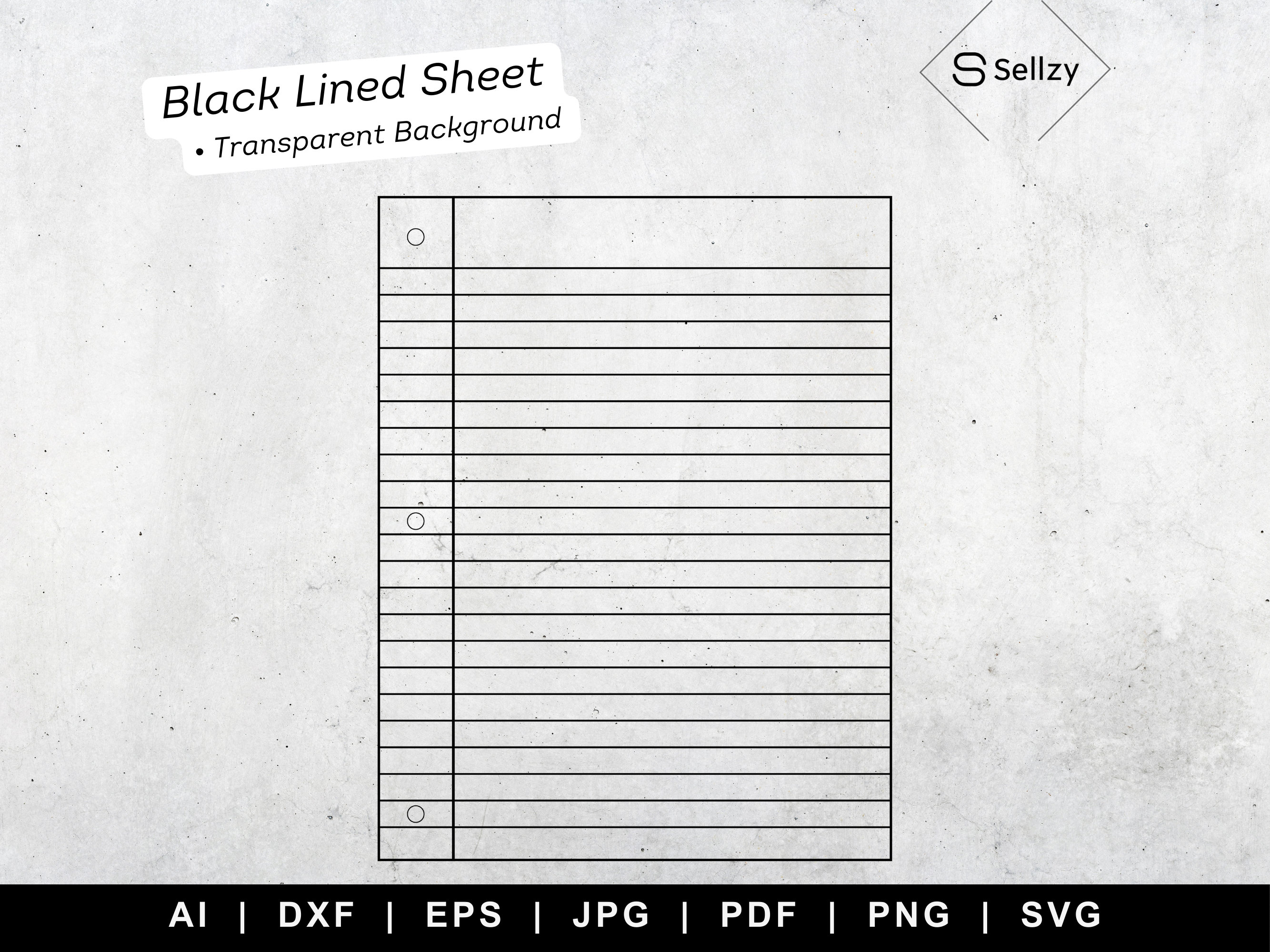 Lined Notebook SVG | Line Paper SVG | Digital Notebook Pages ...