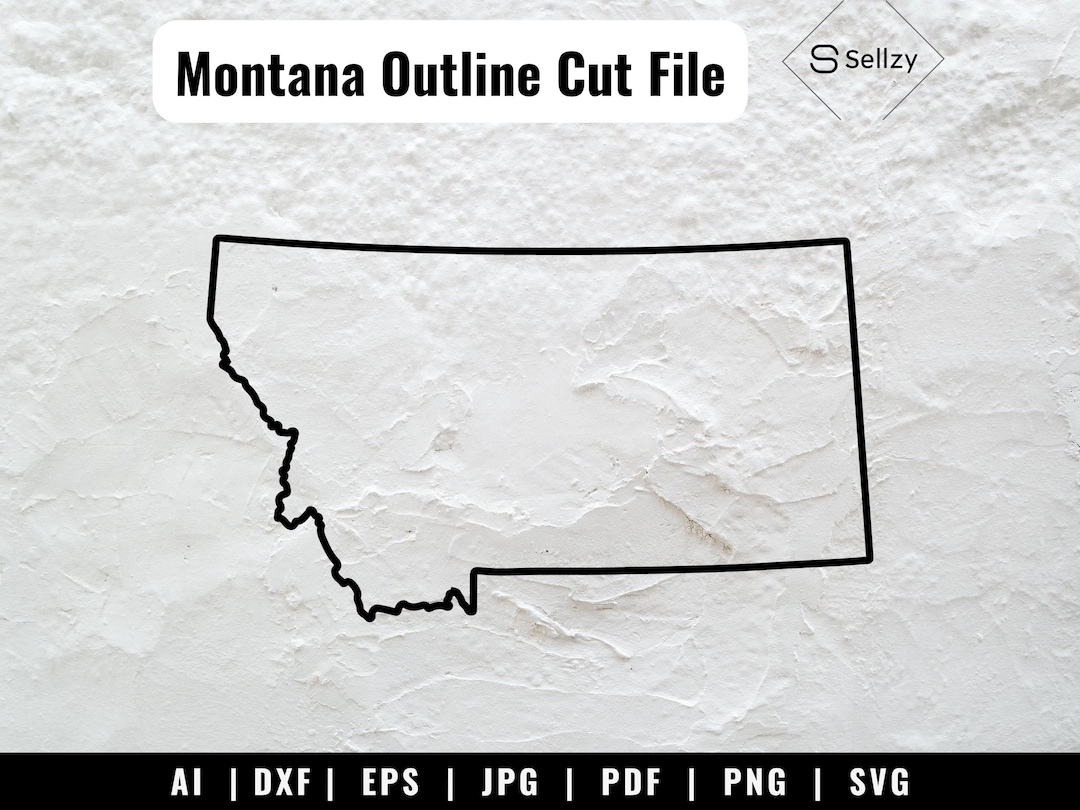 Montana Outline SVG Files | Montana Cut Files | Montana Vector | USA ...