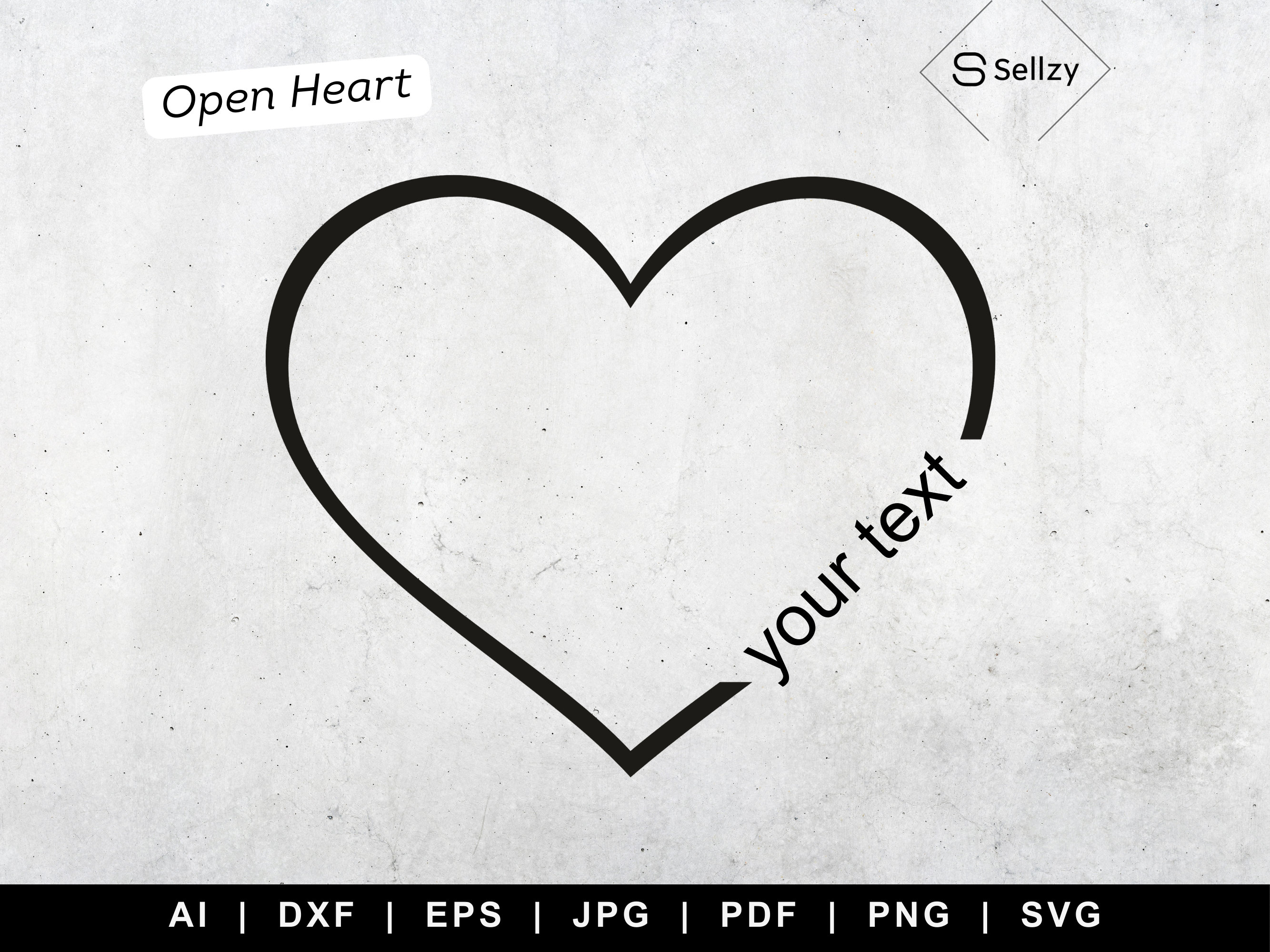 Heart Bundle SVG | Open Heart SVG | Simple Heart SVG | Heart Split ...