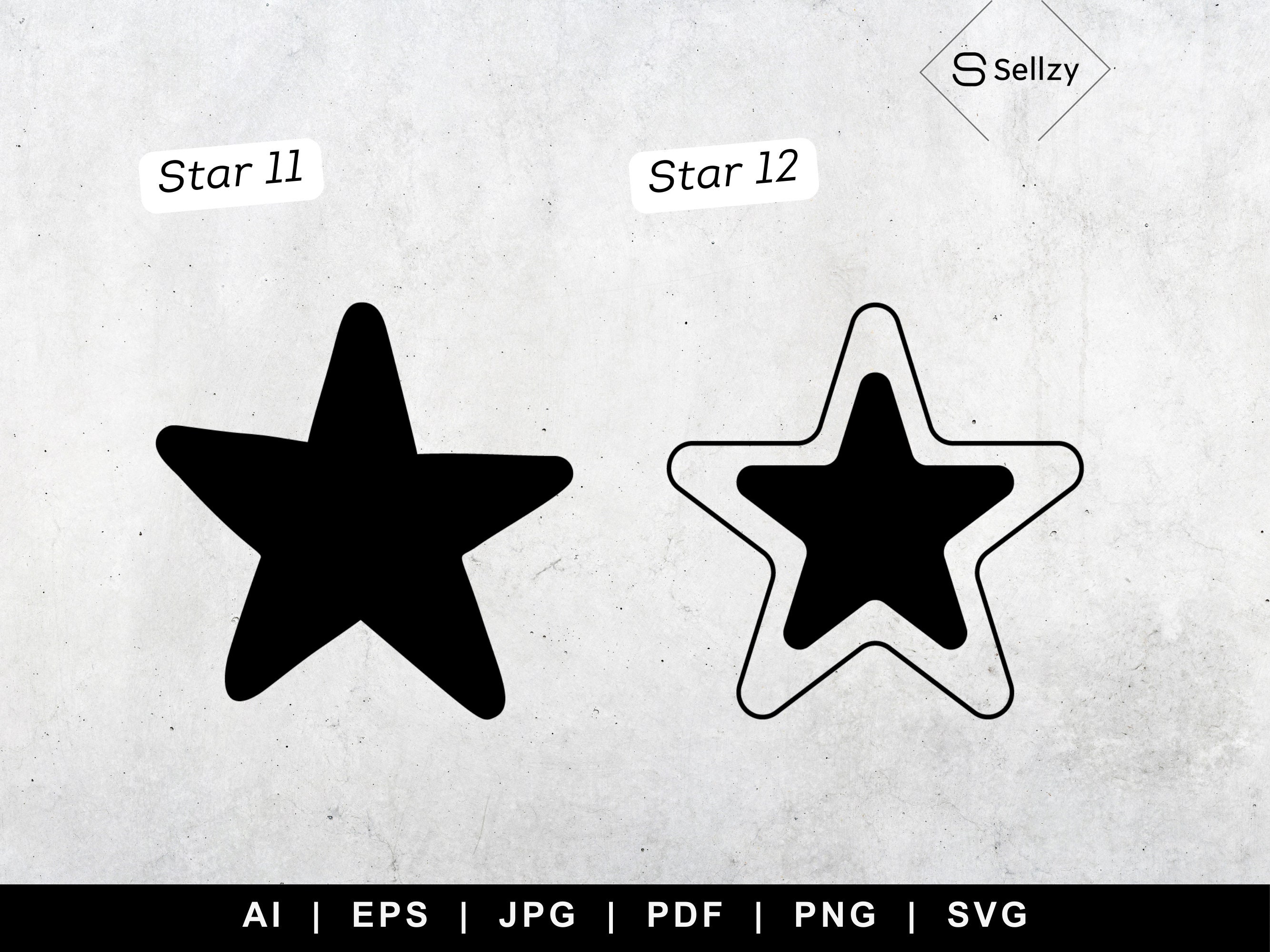 Star Bundle SVG | Star Icon SVG | Star Clipart | Star Outline SVG ...