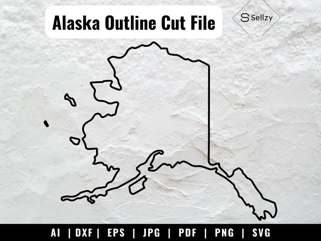 Alaska Outline SVG Files | Alaska Cut Files | Alaska Outline PNG ...