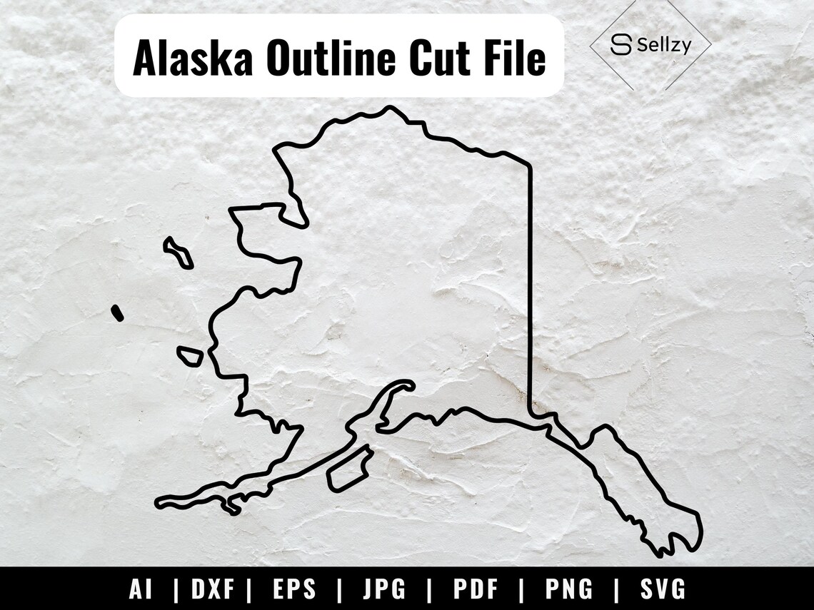 Alaska Outline SVG Files | Alaska Cut Files | Alaska Outline PNG ...