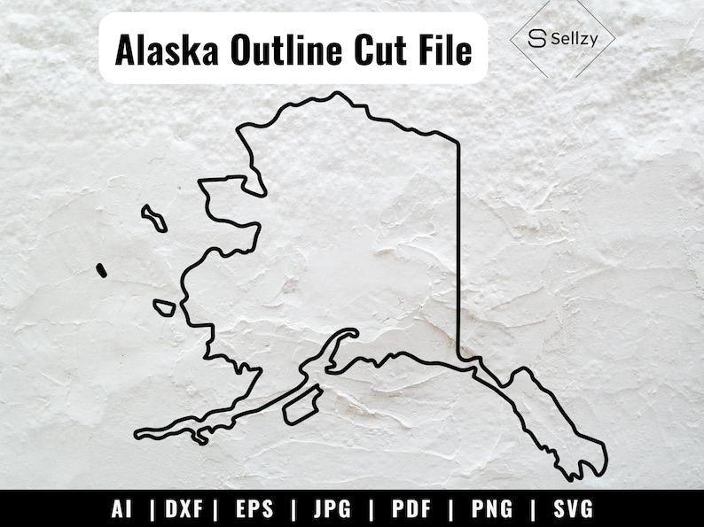 Alaska Outline SVG Files | Alaska Cut Files | Alaska Outline PNG ...