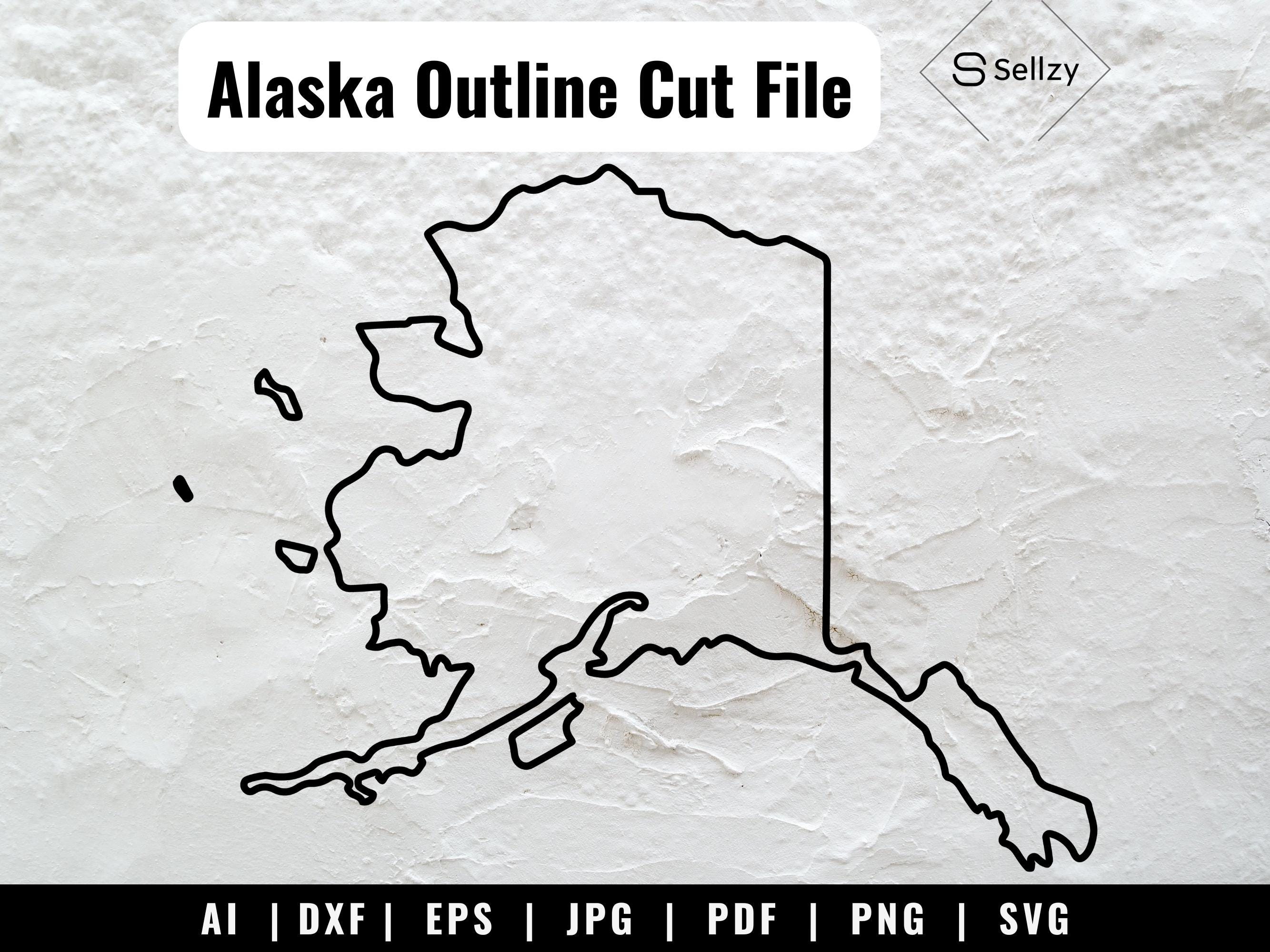 Alaska Outline SVG Files | Alaska Cut Files | Alaska Outline PNG ...