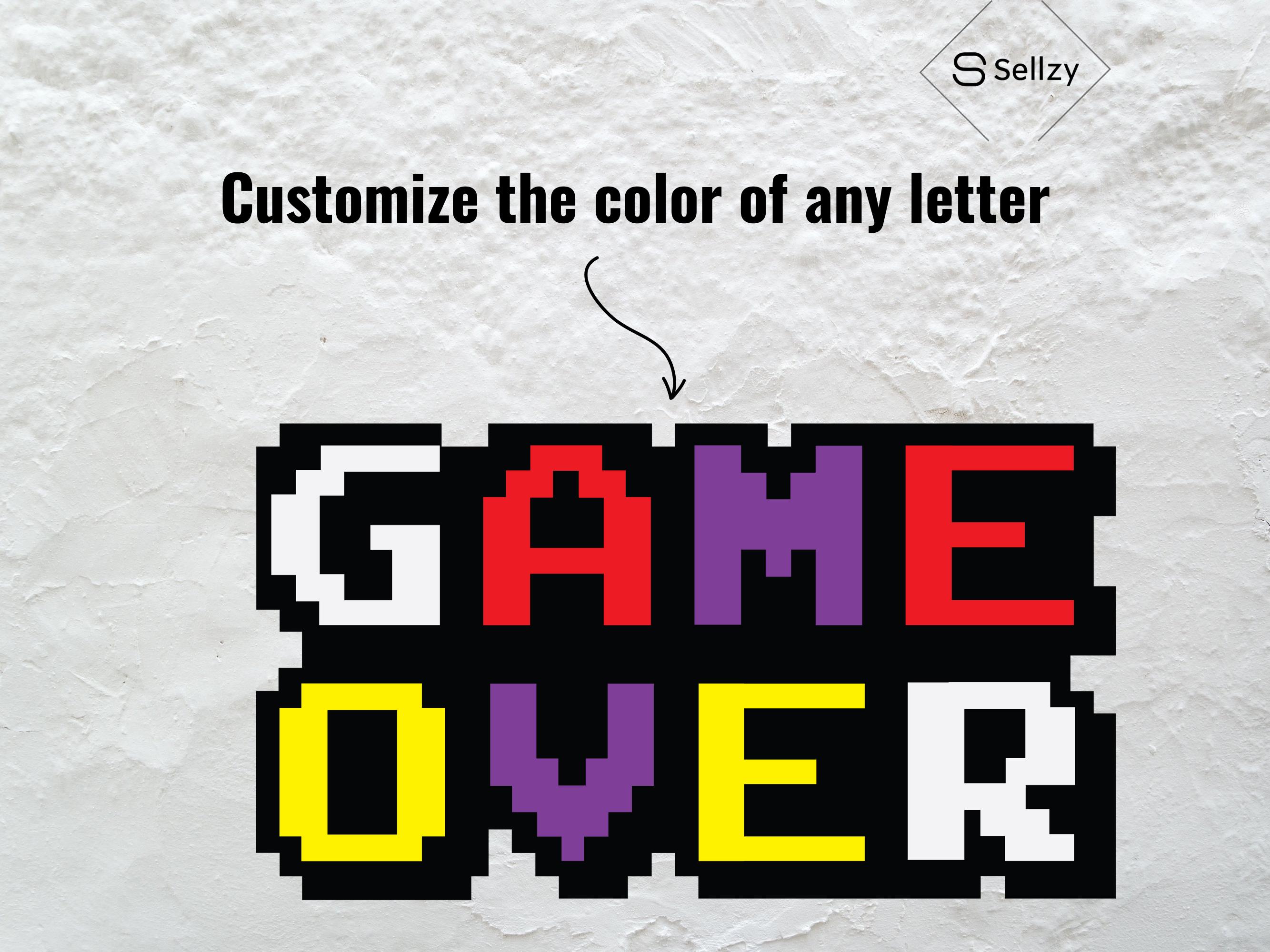 Game Over Pixels | Game Over SVG | Game Over Cricut SVG | Funny Gamer ...