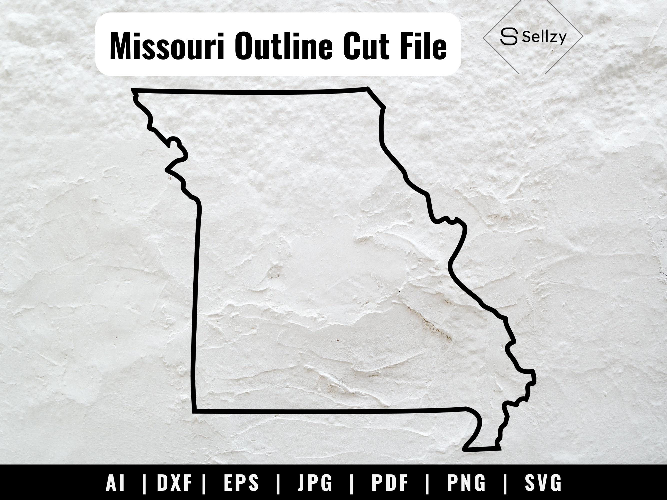 Missouri Outline SVG Files Missouri Cut Files Missouri Vector USA ...
