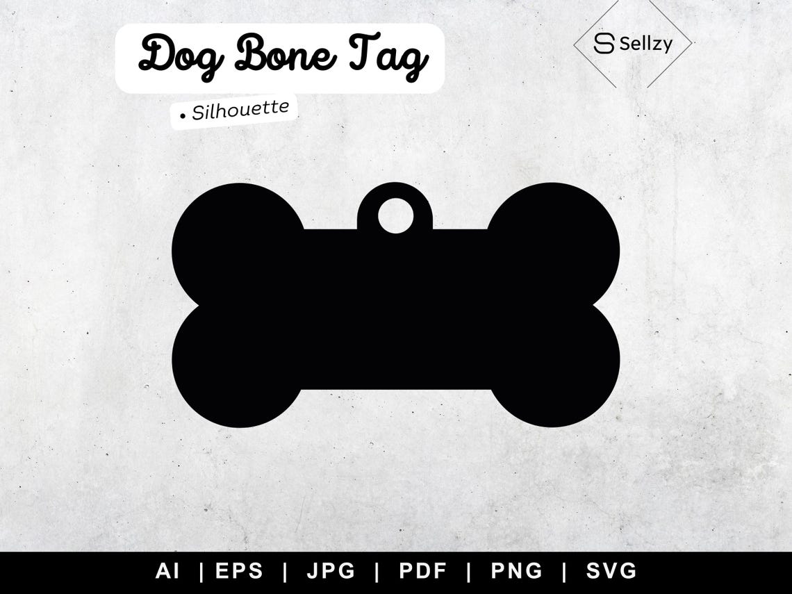 Dog Bone Tag Outline Svg | Dog Bone Cricut File | Dog Tag Outline | Dog ...